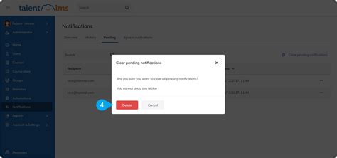 How To Mass Delete All Pending Notifications In Talentlms Talentlms