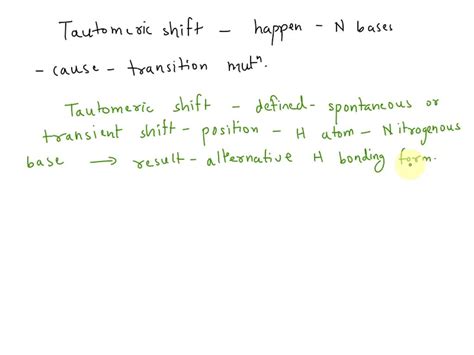 Solved What Is A Tautomeric Shift Why Do They Occur In Nitrogenous Bases And Why Do They