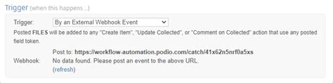 workflow automation webhooks podio