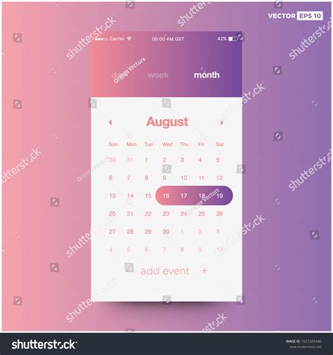 Event Ui Kit Images Browse 580 Stock Photos Vectors Free Download With Trial Shutterstock