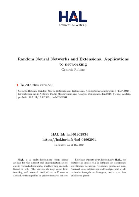 Pdf Random Neural Network Texture Model Erol Gelenbe