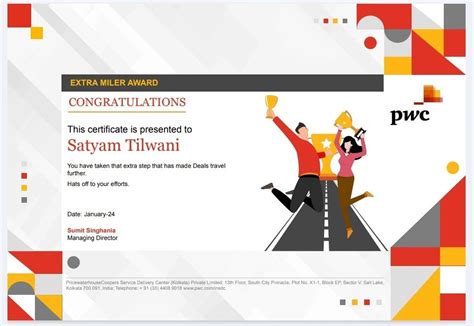 Satyam Tilwani On Linkedin Deals Advisory Pwc Extramileraward 11 Comments