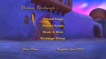 Disneys Aladdin Platinum Edition Dvd Bonus Features And Menus Preview