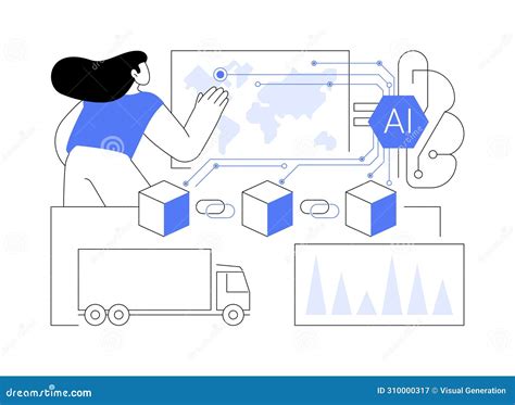 Enhanced Transparency With Ai Backed Blockchain Abstract Concept Vector Illustration Stock