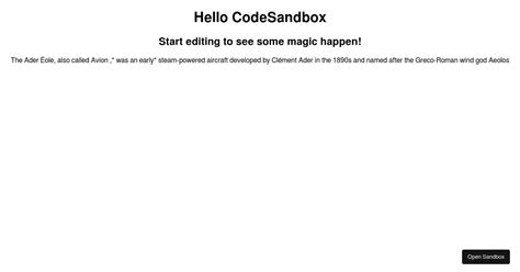 React Markdown Playground Forked Codesandbox