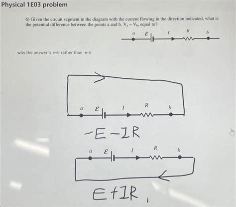 Solved Physical E Problem Given The Circuit Segment In Chegg