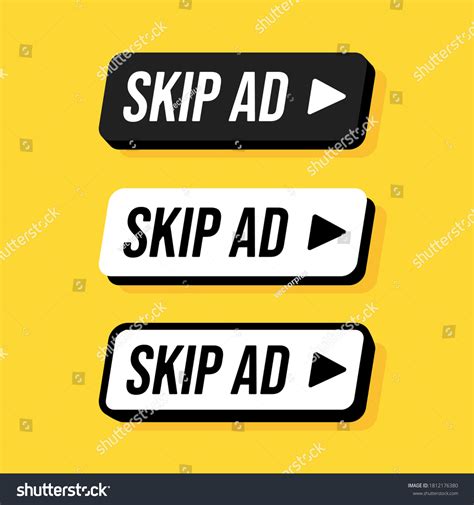 Set Rounded Rectangle Skip Ad Button เวกเตอร์สต็อก ปลอดค่าลิขสิทธิ์ 1812176380 Shutterstock