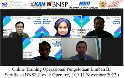Pelatihan Sertifikasi BNSP Tempat Uji Kompetensi BMD Training Centre