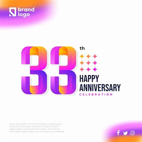 Premium Vector Number 33 Logo Icon Design 33 Birthday Logo Number