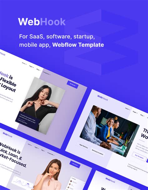 WebHook Website Page Template For Webflow