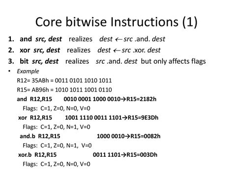 Logic Bitwise Instructions Ppt Download