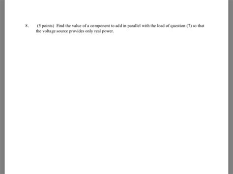 Solved 3 5 Points The Complex Power Of A Load Is S 1 J