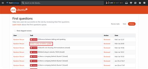 please add a label for review audits in review history meta stack