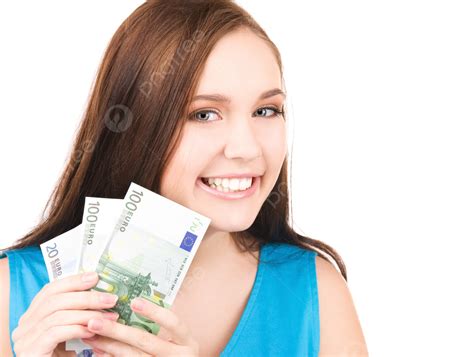 Fondo Adorable Adolescente Con Dinero Sonriendo Adorable Lindo Foto E