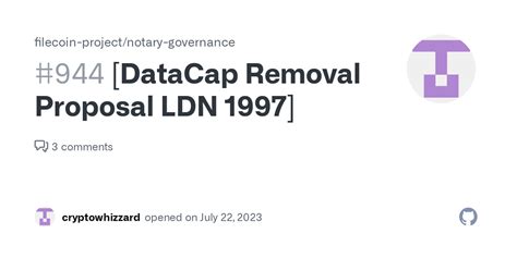 Datacap Removal Proposal Ldn 1997 · Issue 944 · Filecoin Project