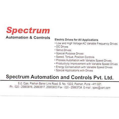 Spectrum Automation And Controls Pvt Ltd Pune