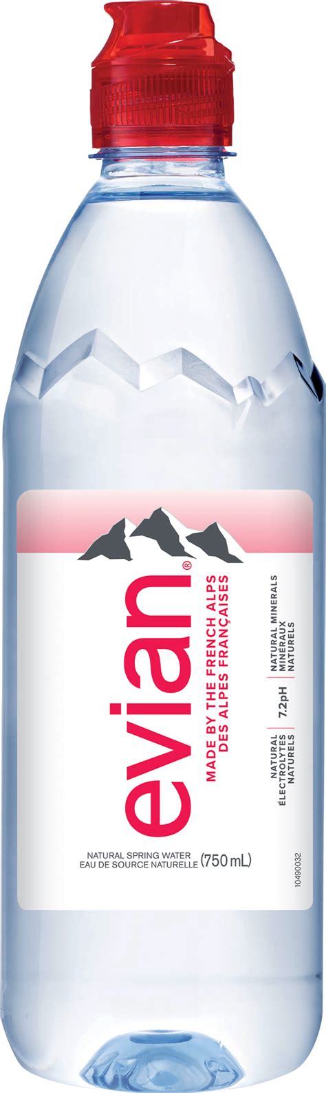 750 Ml Water Bottle Natural Spring Water Evian
