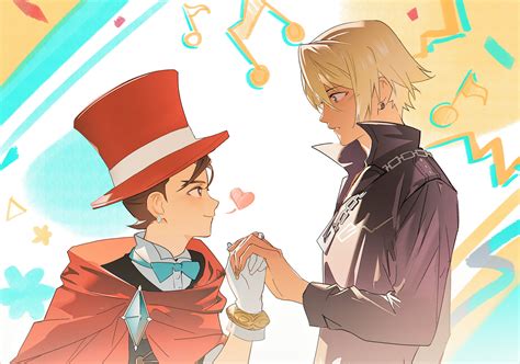 Apollo Justice And Klavier Gavin Ace Attorney And More Drawn By Haita Hao Danbooru
