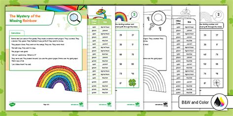 First Grade The Mystery Of The Missing Rainbow Math Project