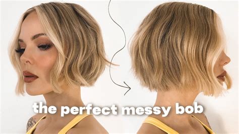 How To Style A Short 90s Bob Messy Waves Tutorial For Short 90s Bobs