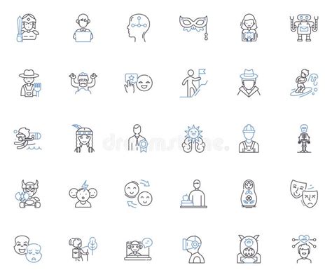 Team Coordination Line Icons Collection Synergy Collaboration Cooperation Communication