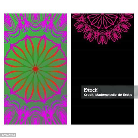 인사말 및 비즈니스 카드에 대 한 서식 파일이입니다 벡터 일러스트입니다 와 오리엔탈 패턴입니다 만다라입니다 웨딩 초대장 0명에 대한 스톡 벡터 아트 및 기타 이미지 Istock