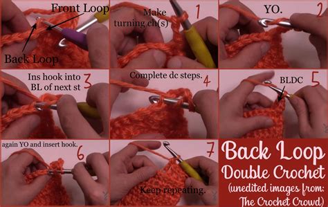 How To Back Loop Double Crochet Blo Dc For Beginners Red Agape Blog