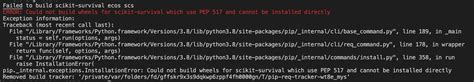 Issue With Pip Install Sebp Scikit Survival Discussion GitHub