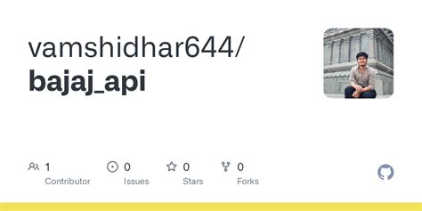 Github Vamshidhar644bajajapi