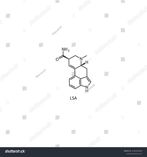 Lsa Molecular Structure Skeletal Formula Diagram Stock Vector Royalty Free 2391451803