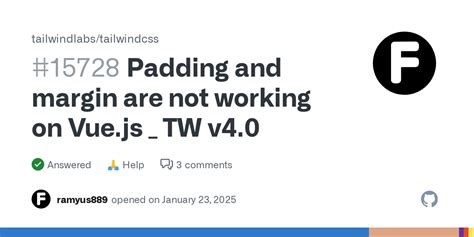 padding and margin are not working on vue js tw v4 0 · tailwindlabs