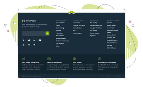 Website Footer Design Best Practices And Examples Hostpapa
