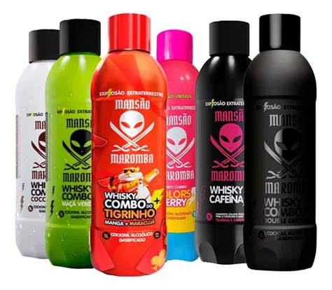 Coleção Drink Mansão Maromba Whisky Com Sabor Energético 1l Frete Grátis