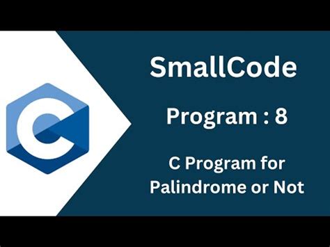 C Program For Palindrome YouTube