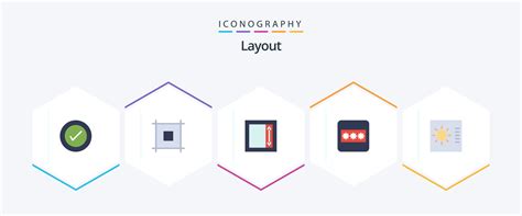 Layout 25 Flat Icon Pack Including Layout I Frame Gauge Password