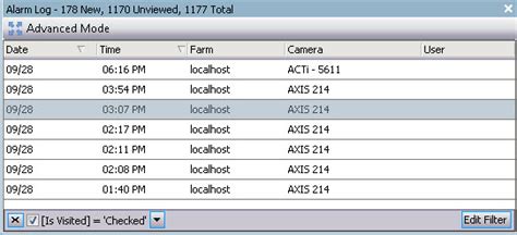 Alarm Log