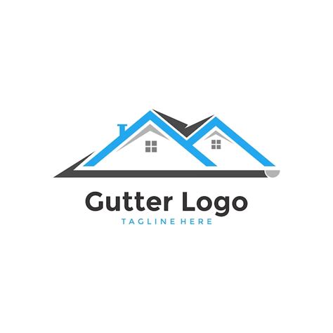 Premium Vector Gutter House Logo Vector Design Template