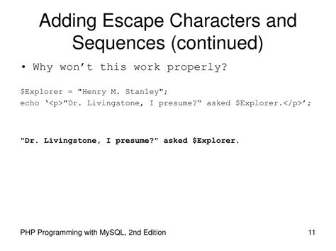 Ppt Chapter 3 Manipulating Strings Php Programming With Mysql 2 Nd