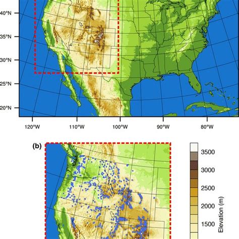 A Wrf Model Domain 5440 Km × 4064 Km At 4 Km Grid Spacing Showing