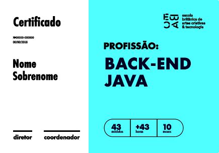 Curso de Back end Java aprenda a programação EBAC Online