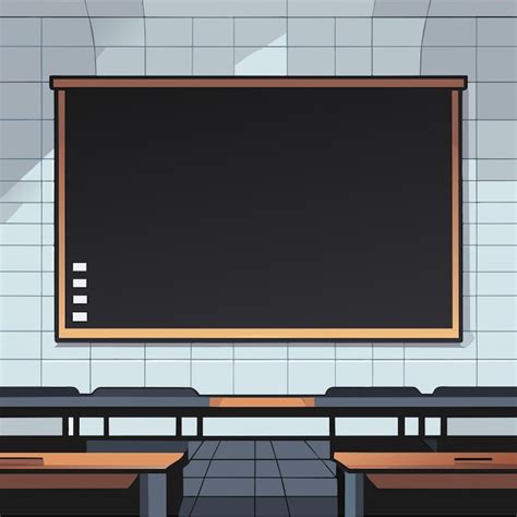 Premium Vector Empty School Class Room Or Blank Classroom Scene With