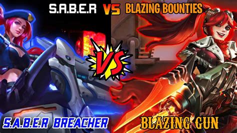 MOBILE LEGENDS LAYLA S.A.B.E.R BREACHER VS BLAZING GUN - YouTube