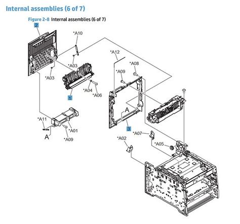 Hp Color Laserjet Pro Mfp M Printer Part Diagrams Off