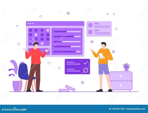 Modular Illustration Kit For Data Anlysis Stock Vector Illustration