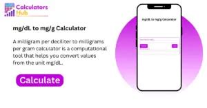 Mg Dl To Mg G Calculator Online