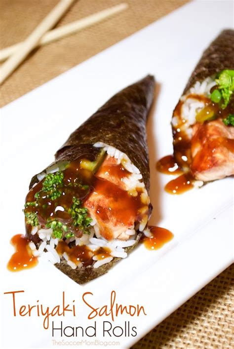 Homemade Teriyaki Salmon Hand Rolls How To Make Sushi At Home