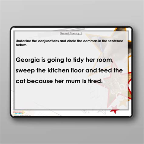 Year 2 Consolidating Commas And Conjunctions Modelling Ppt Resource Classroom Secrets