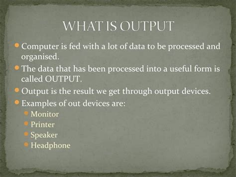 Ict 123 Output Devices Ppt
