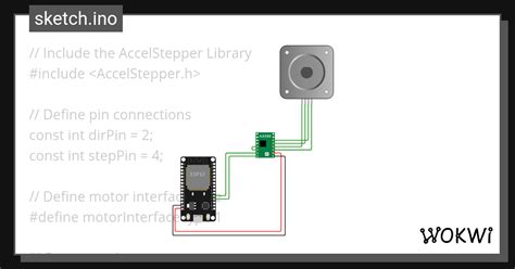 A4988 Stepper Motor With Esp32 Wokwi Esp32 Stm32 Arduino Simulator