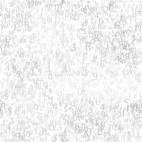 Abstract Gray Chaotic Complicated Crypto Symbols On White Data